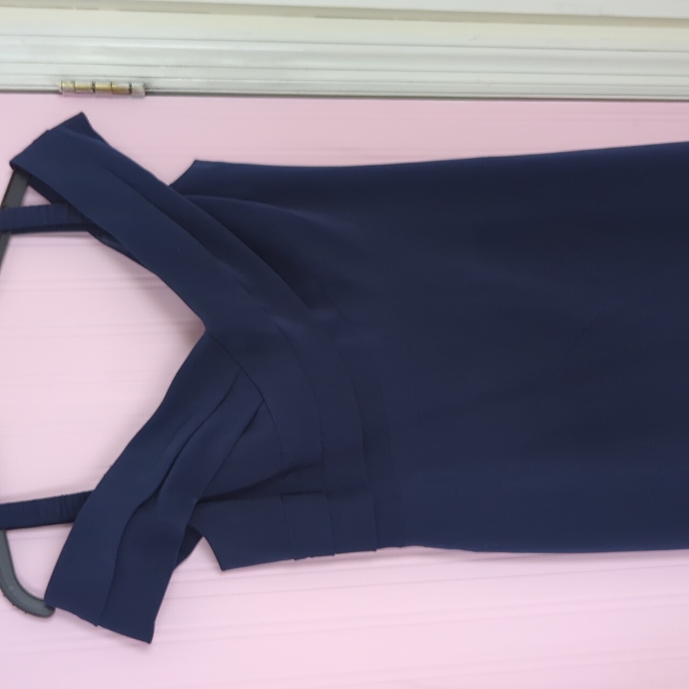 Aiden Matrix Navy Blue Gown, Off The Shoulder With Sl… - Gem